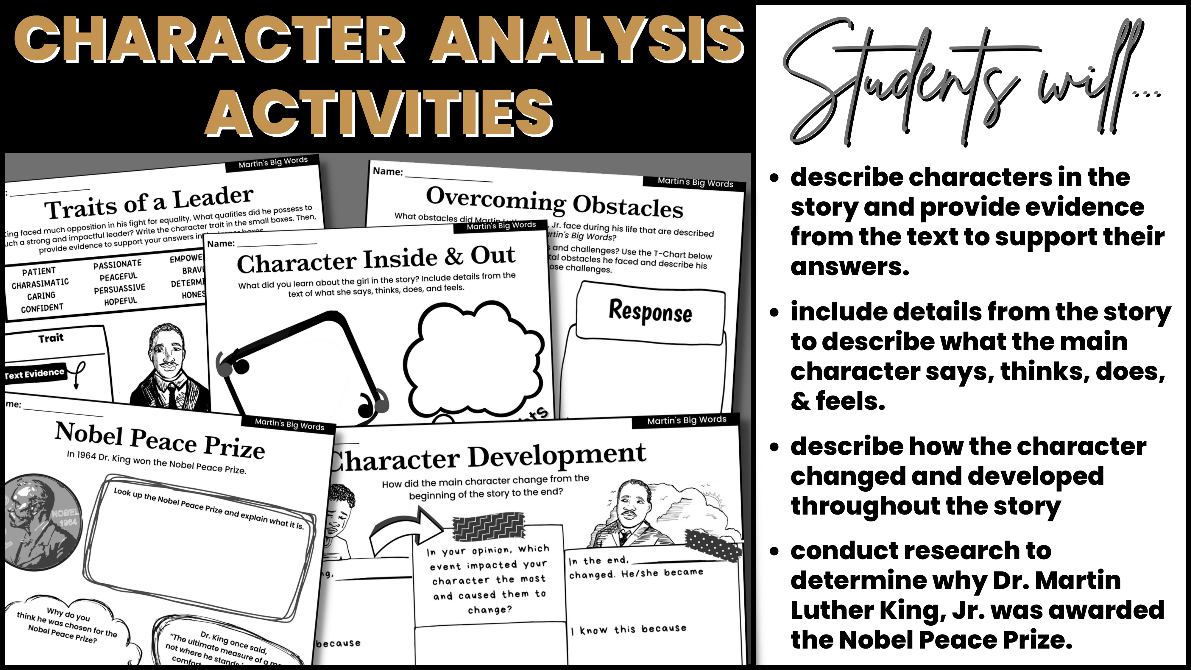 Martin's Big Words Read-Aloud Activities | Questions, Writing Prompts ...