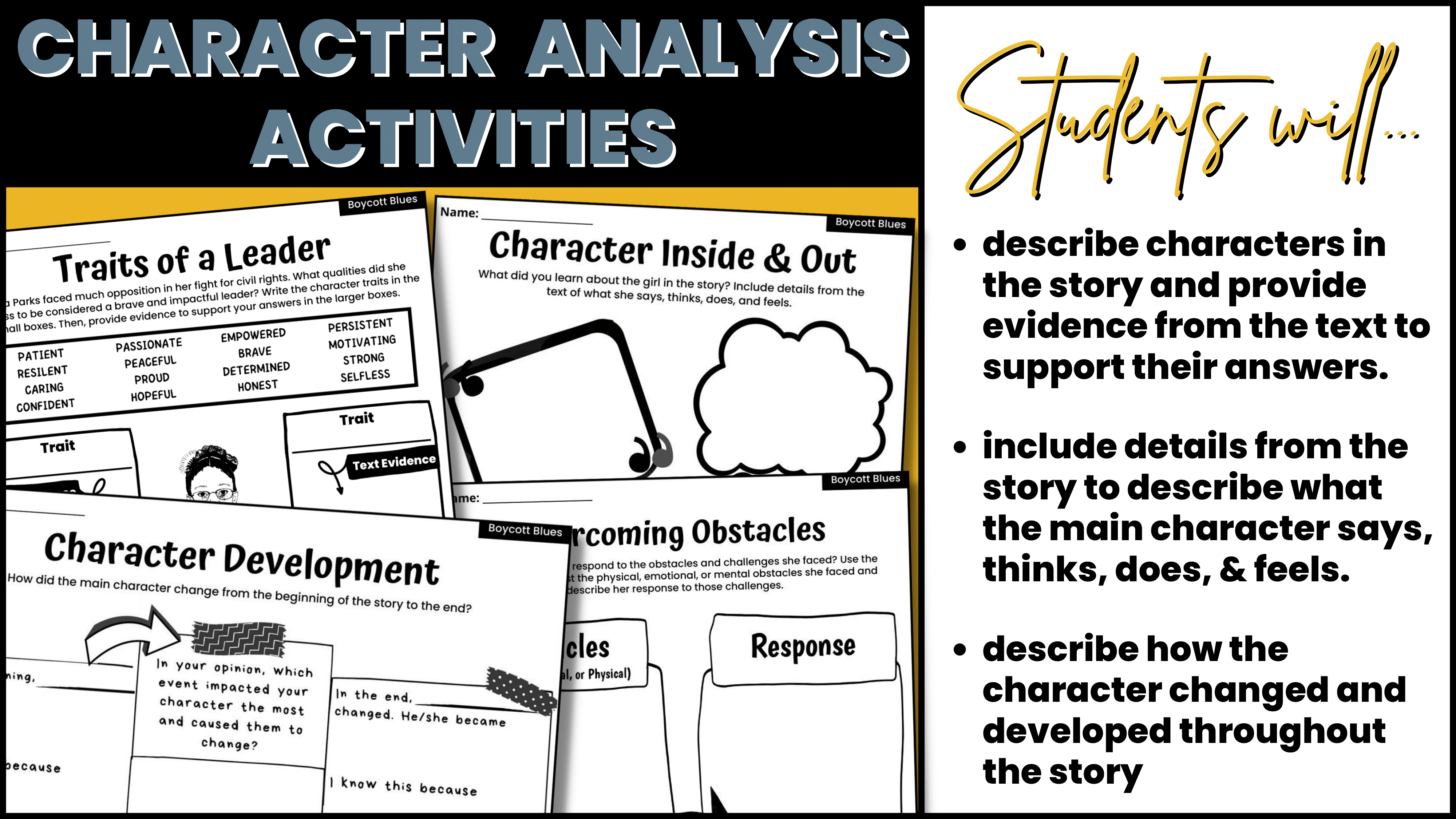 Rosa Parks Black History Reading Activities for the Read-Aloud Boycott ...