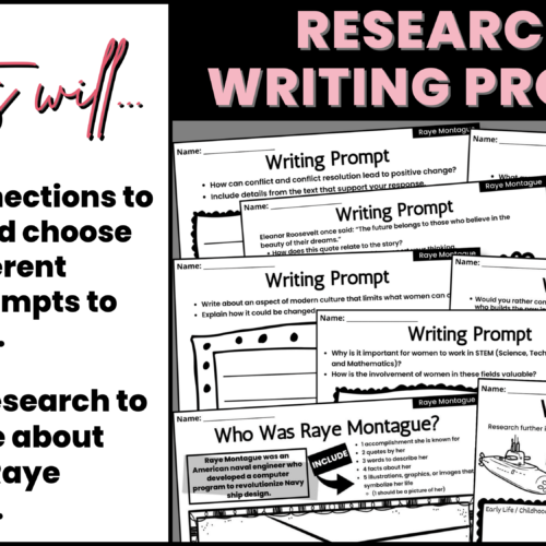 The Girl With a Mind for Math- Raye Montague Biography Activities for ...