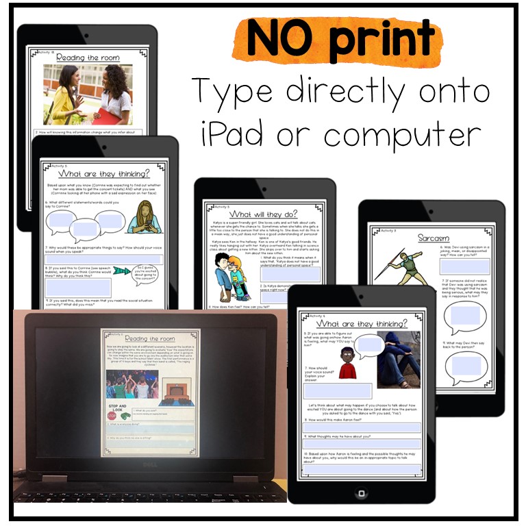 Social inferences TEENS older social skills activities and worksheets ...