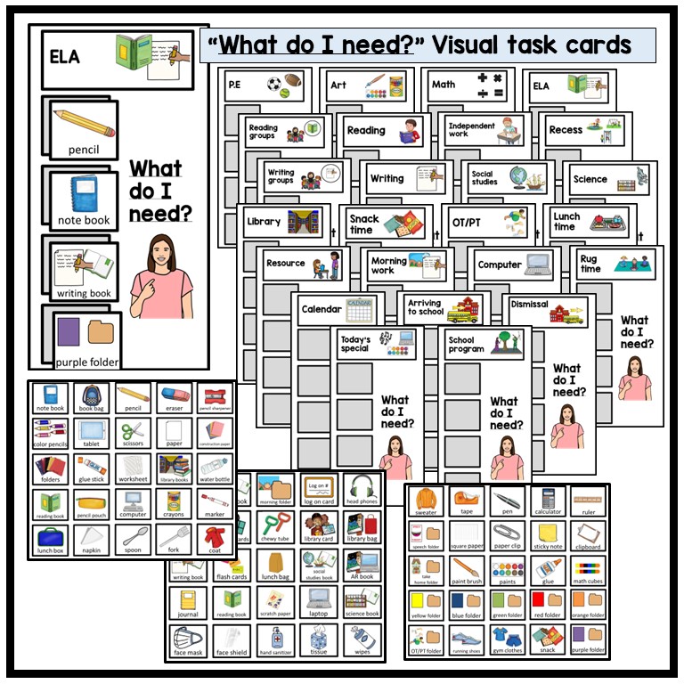 Visual classroom task schedules and classroom work routine work picture ...