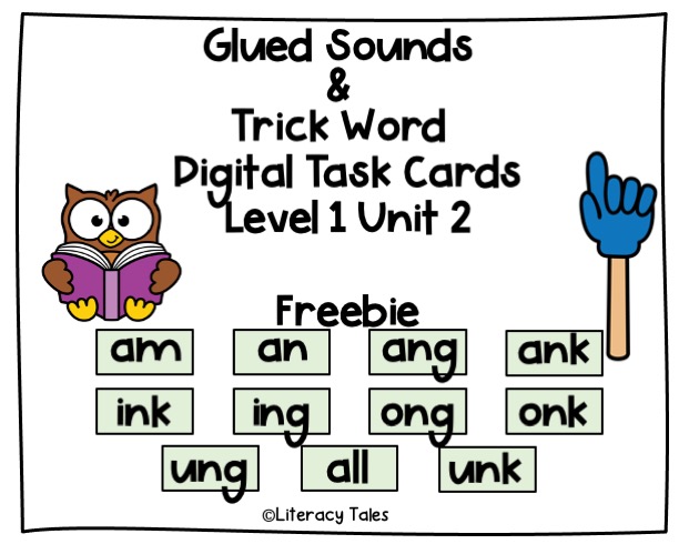 Fun-Phonics Level 2 Unit 1 Glued Sounds Digital Task Cards - Classful