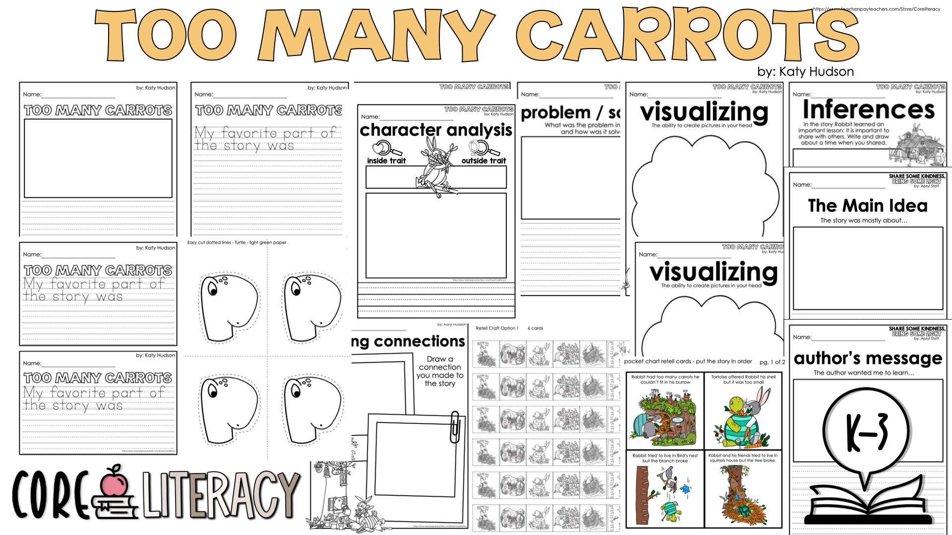 Too Many Carrots Read Aloud Activities | Sequencing Craft | Spring ...