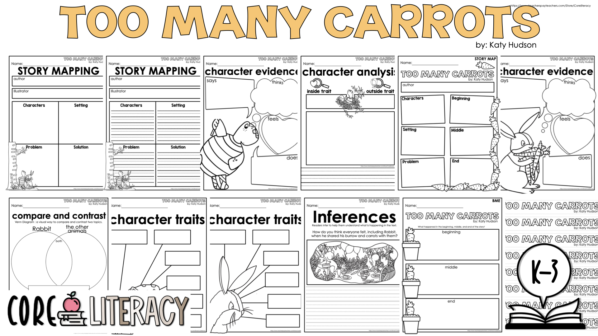 Too Many Carrots Read Aloud Activities | Sequencing Craft | Spring ...