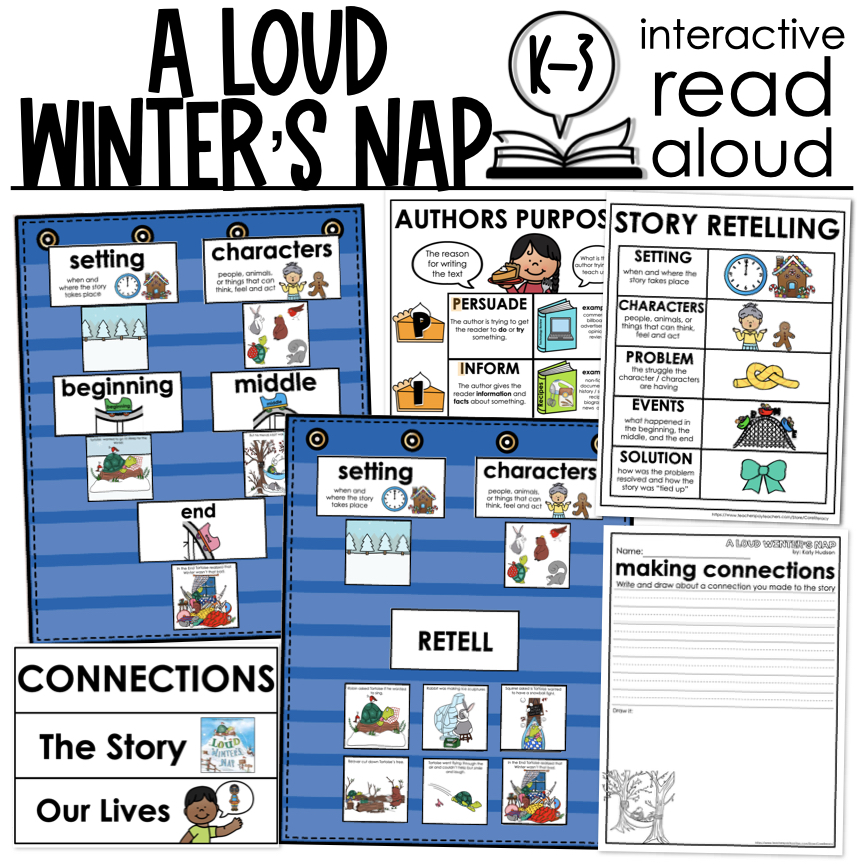 A Loud Winter's Nap Read Aloud Activities | RETELL Sequencing Craft ...