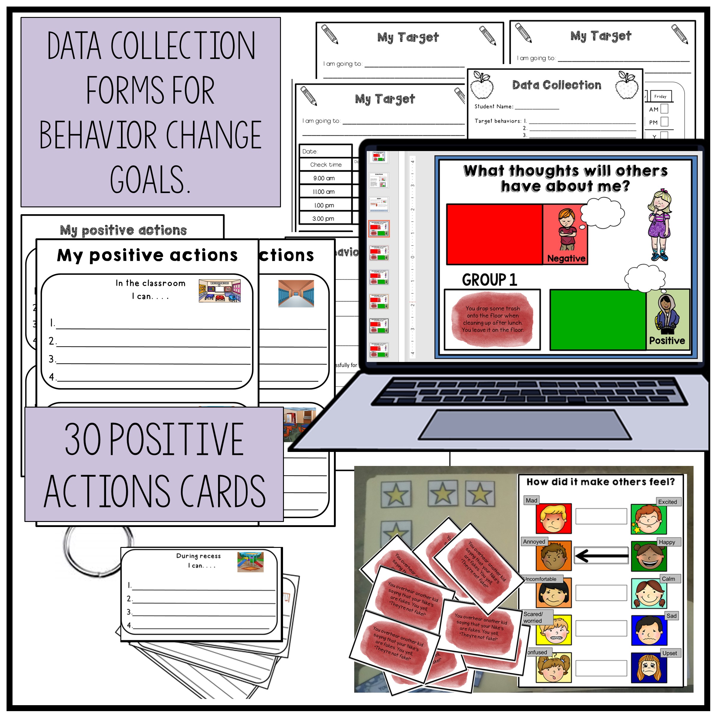 How my behavior affects others activities worksheets social skills SEL ...