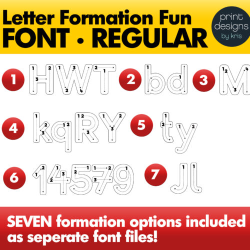 Letter Tracing Font - Letter Formation Font - Writing Letters Font ...