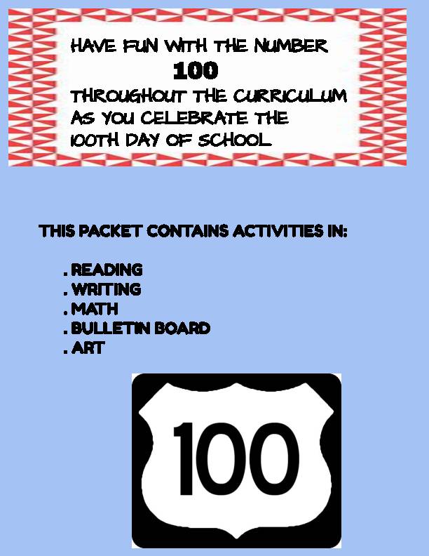 100TH DAY OF SCHOOL READY TO USE INTERDISCIPLINARY CURRICULUM ...