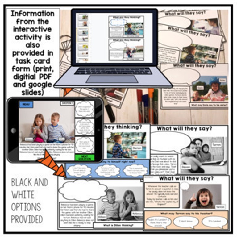 Perspective taking activities worksheets social skills digital and ...