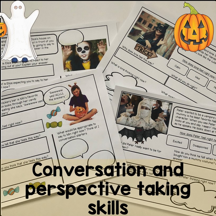 Halloween social skills activities for upper elementary conversation ...