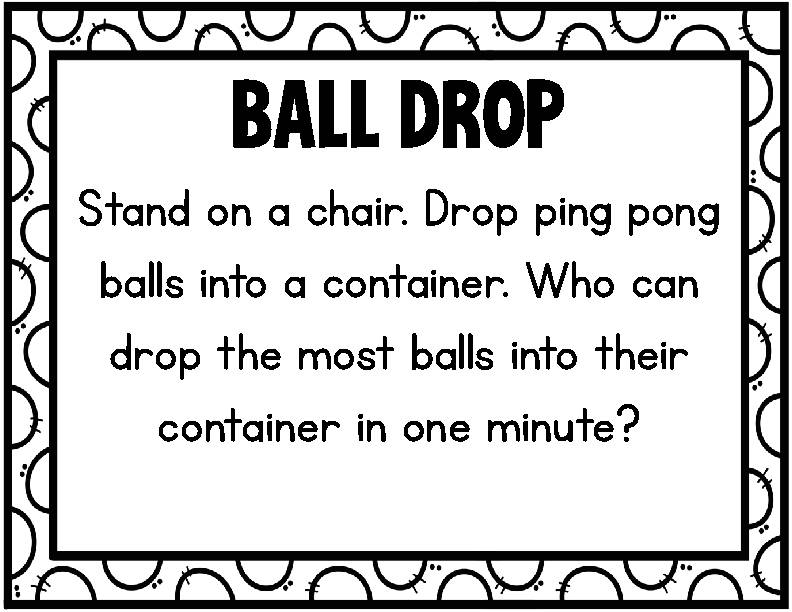 New Year's Eve/Day Minute To Win It Challenges - TASK CARDS AND DISPLAY ...
