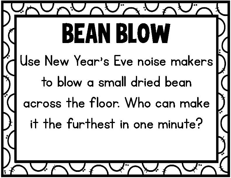 New Year's Eve/Day Minute To Win It Challenges - TASK CARDS AND DISPLAY ...