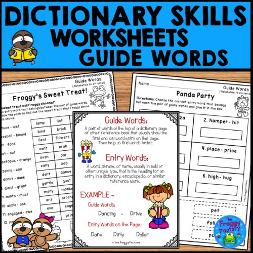 Dictionary Skills Worksheets | Guide Words - Classful