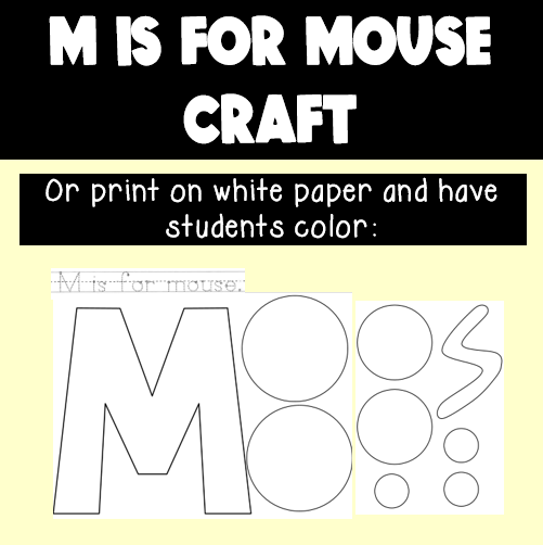 Uppercase & Lowercase Letter M Sound Crafts- M is for Mouse | m is for ...