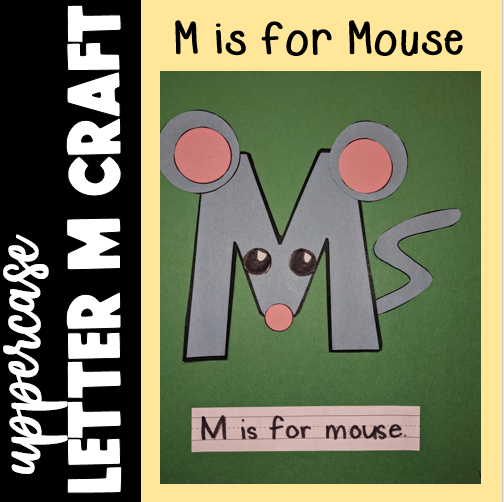 Uppercase & Lowercase Letter M Sound Crafts- M is for Mouse | m is for ...