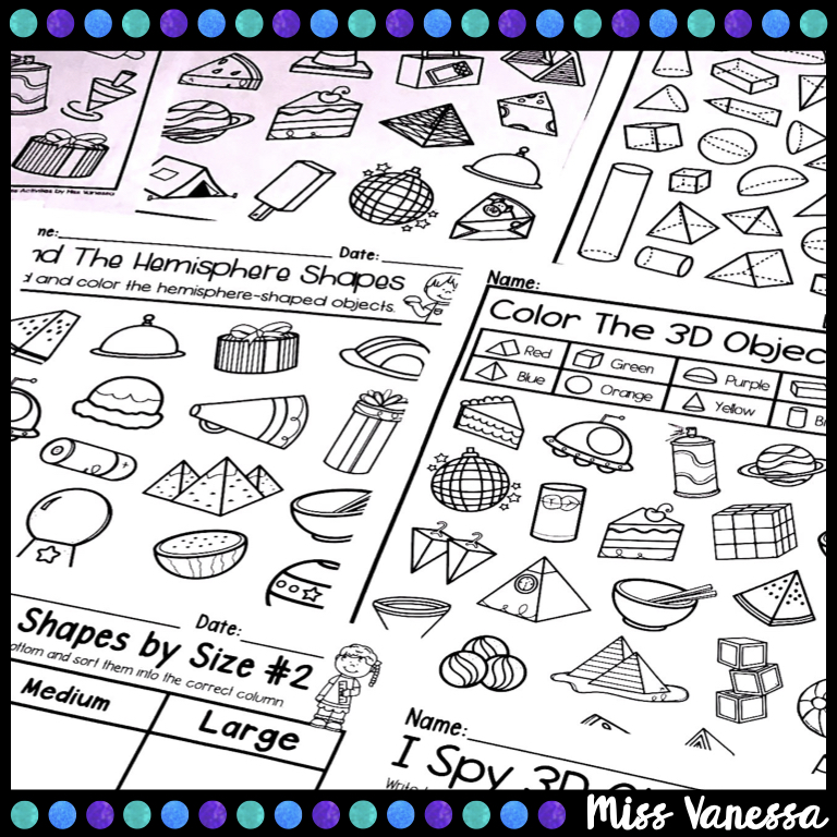 3D Shapes Worksheets And Printables - Classful
