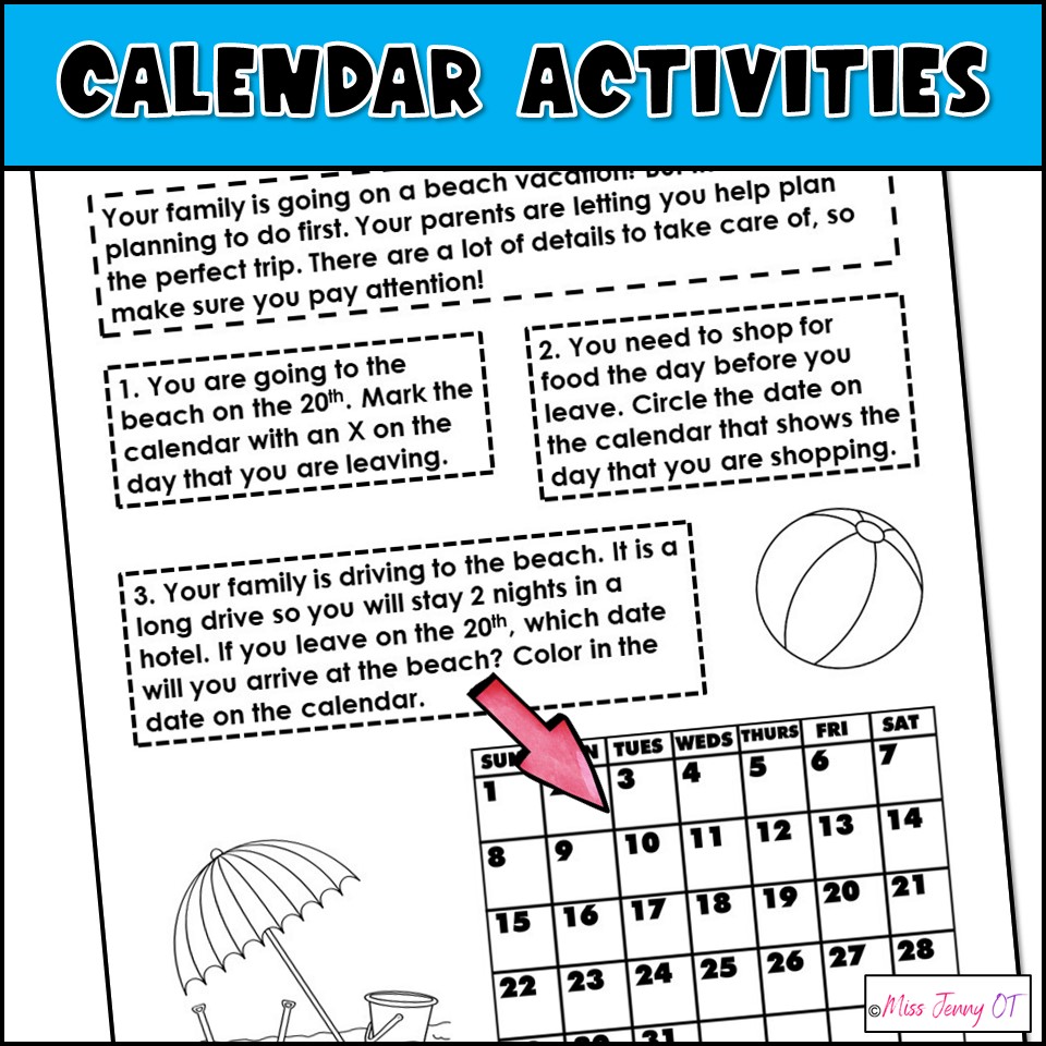 Executive Functioning Activities for Middle School Teens Plan a Beach ...