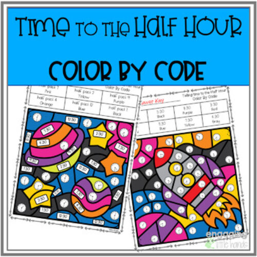 Telling Time Color by Code - Classful