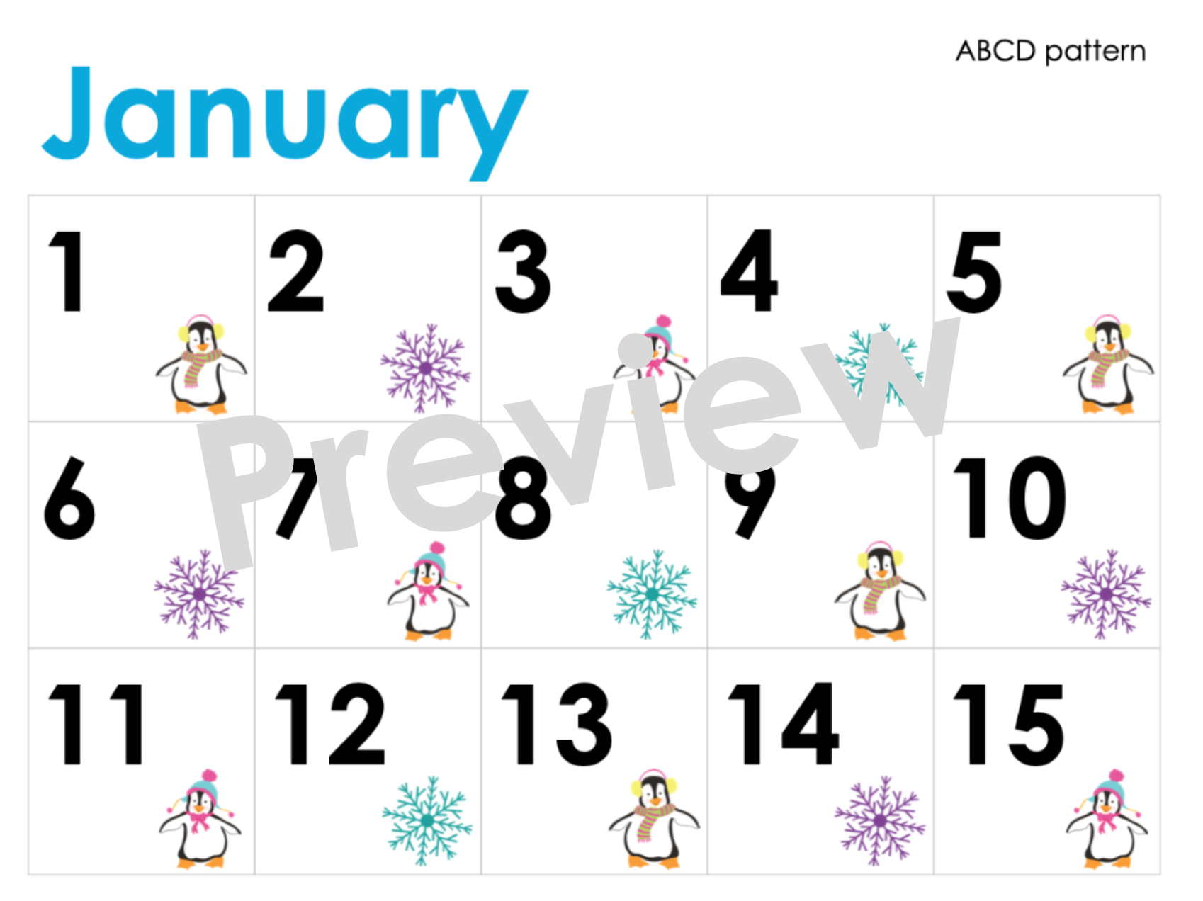 Calendar featuring Patterns for Morning Meeting and Daily Calendar ...