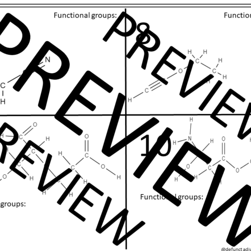 Identifying Organic Functional groups- A Chemistry Worksheet - Classful