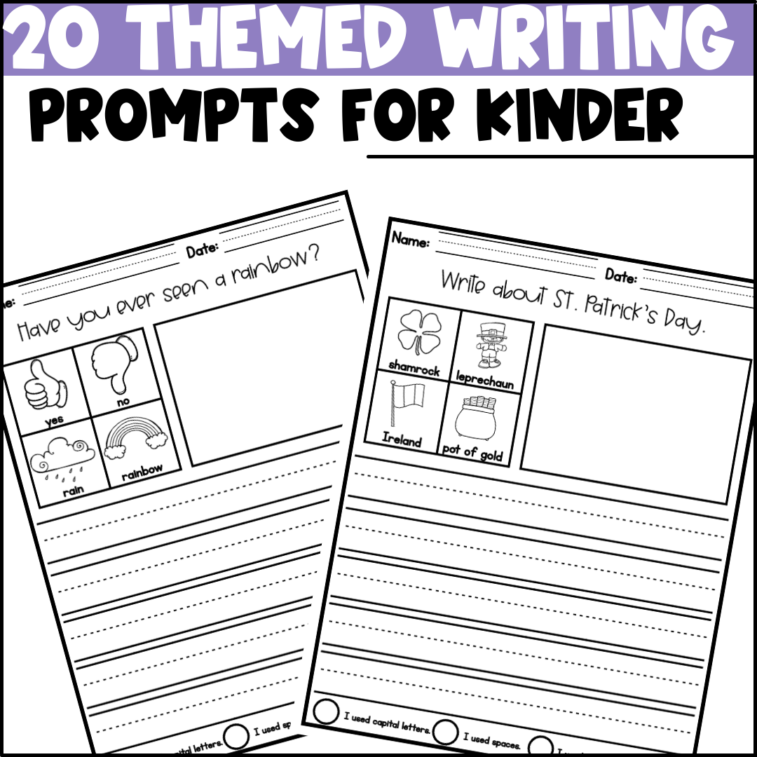 March Writing Prompts for Kindergarten and 1st Grade - Spring Writing ...