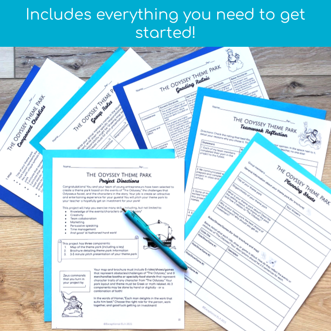 The Odyssey Theme Park- End-of-Unit Project (Paper and Digital ...