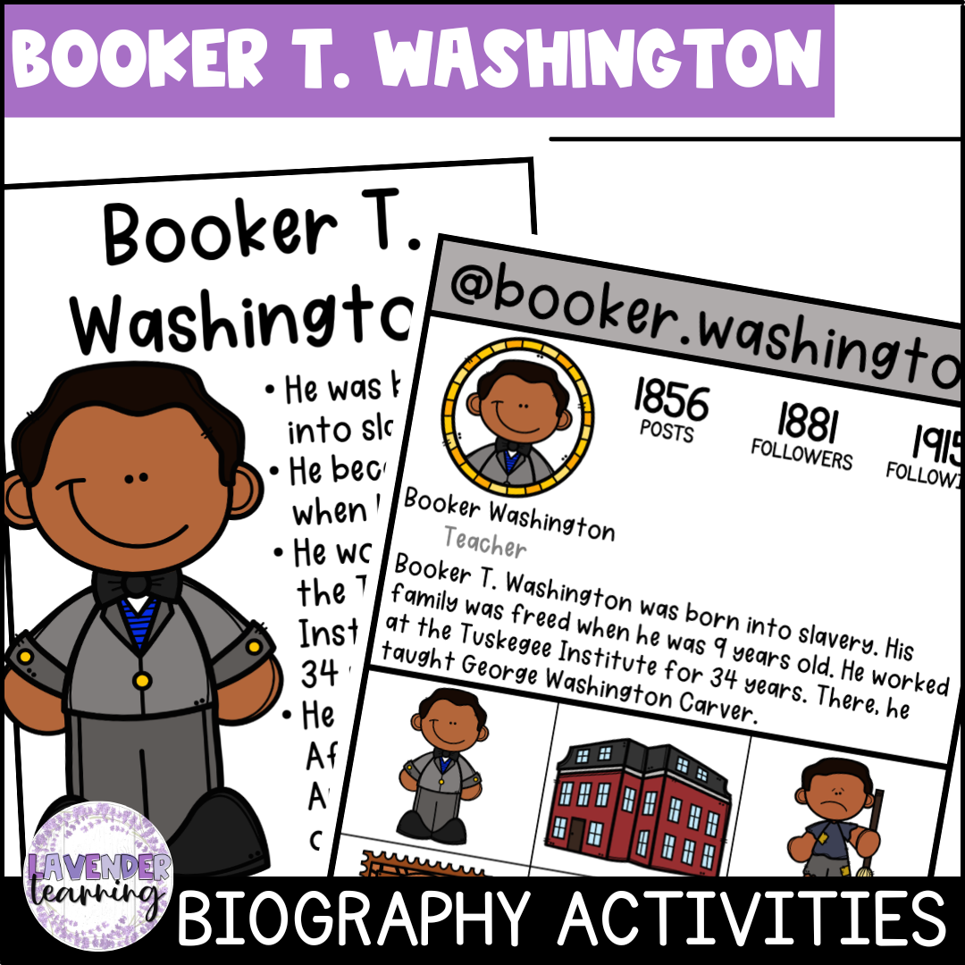 Booker T. Washington Biography Activities & Flip Book - Black History Month