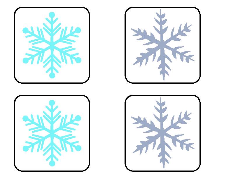 Super FUN! Winter Theme Snowflake Matching - Classful