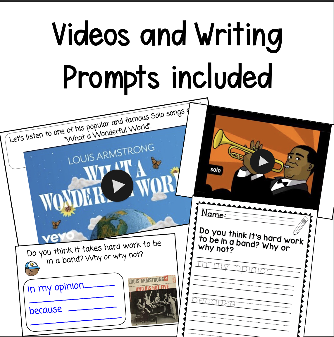 Louis Armstrong Lesson Slides and worksheets - Classful