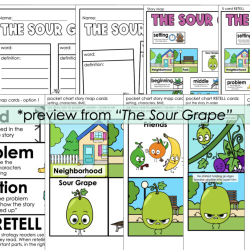 The Sour Grape Interactive Read Aloud Activities | Sequencing Craft ...