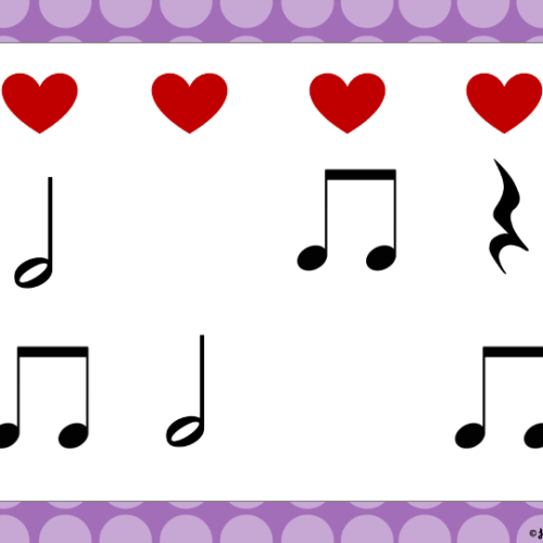 Spring Half Note Rhythm Flashcards - Classful
