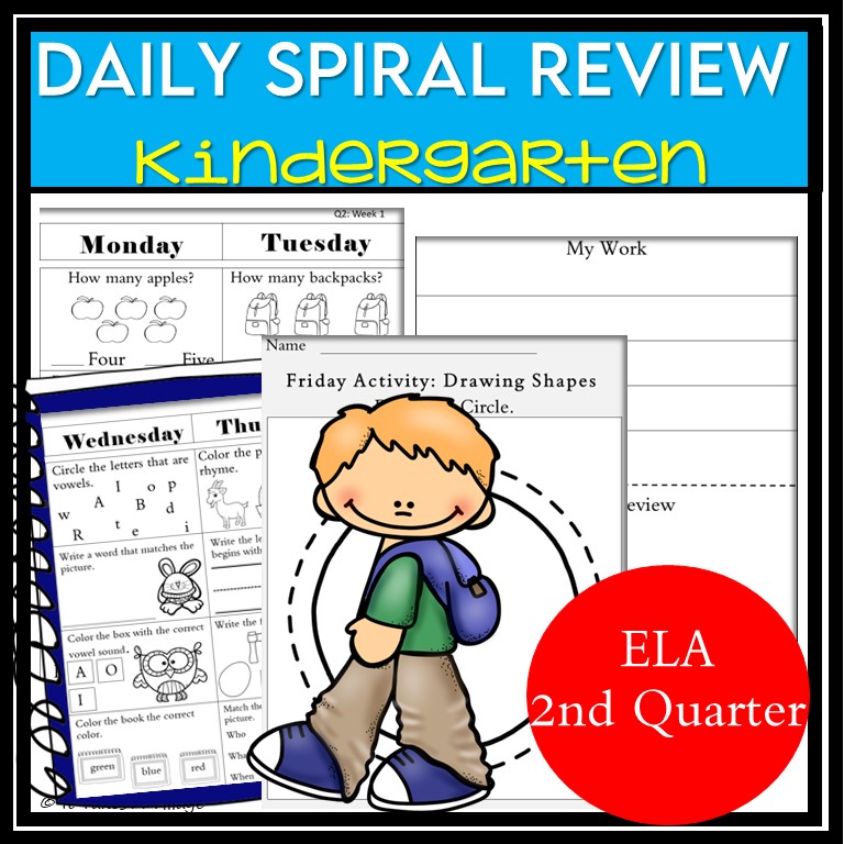 Kindergarten Language Arts Spiral Review - Classful