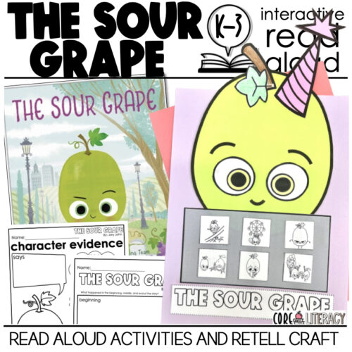 The Sour Grape Interactive Read Aloud Activities | Sequencing Craft ...