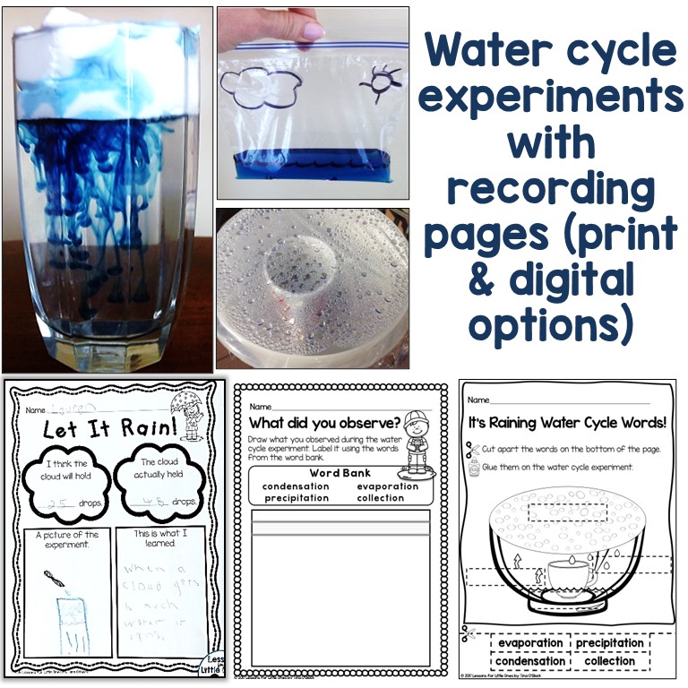 Water Cycle Experiments, Activities, Printables, Word Wall Cards, Craft ...