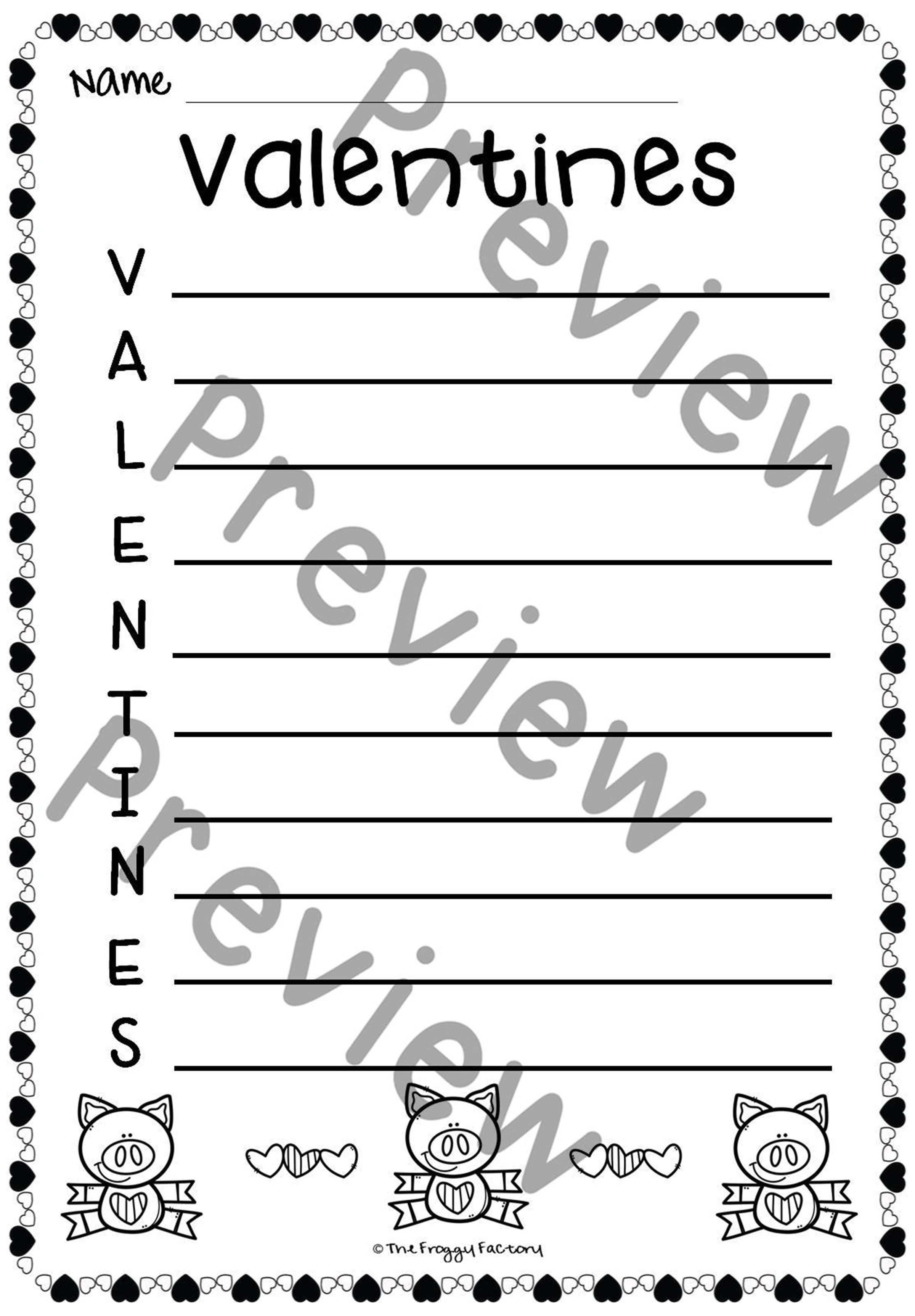 Valentine's Day Acrostic Poems | Valentine's Day Writing Activity ...