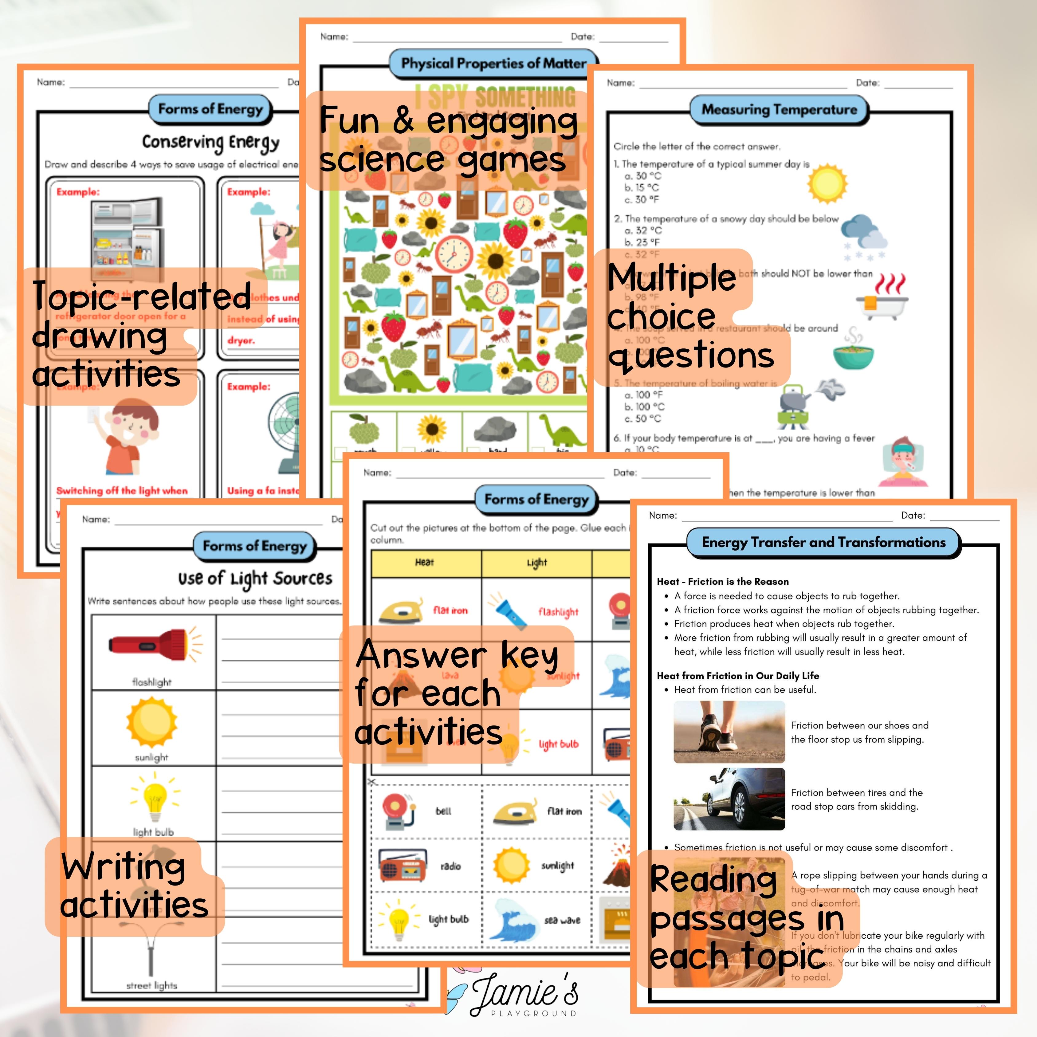 3rd Grade Physical Science BUNDLE - NGSS Aligned Activities & Answer ...