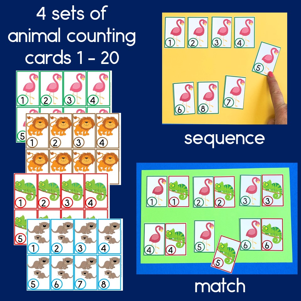 Zoo Animals Math | Counting, Sequencing, Adding and Games - Classful
