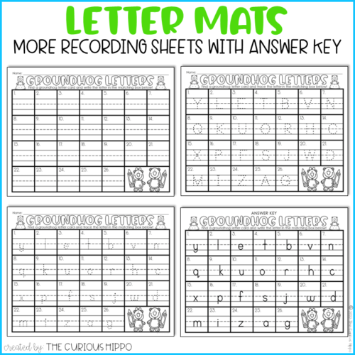 Groundhog Letter Identification and Matching - Classful