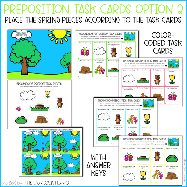 Groundhog Prepositions - Spatial Concepts - Classful