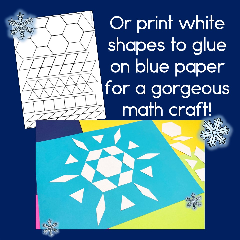 Winter Symmetry | Snowflakes with Pattern Blocks - Classful