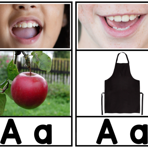 Alphabet Cards with Real Mouth Pictures & Photos Speech Sounds Letter ...