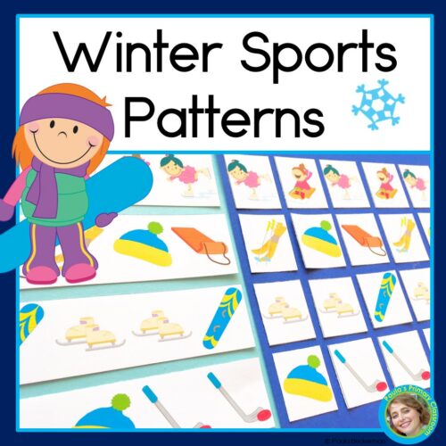Winter Sports Patterns Math Center with AB, ABC, AAB & ABB Patterns ...