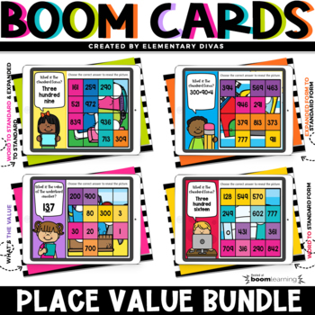 BOOM CARDS Back to School Place Value Bundle | Digital Task Cards ...