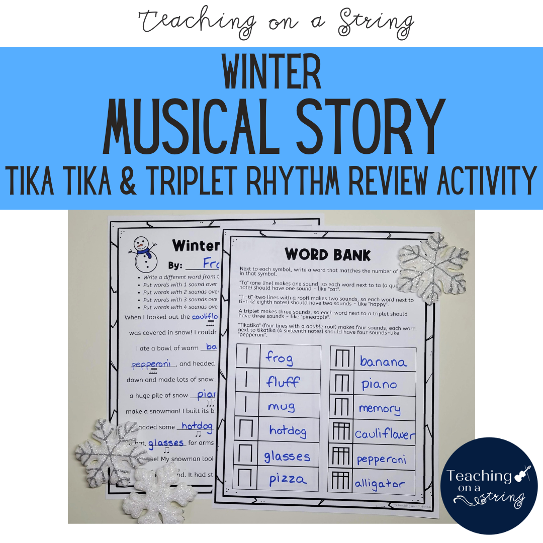 Winter Theme Triplet & Sixteenth Note (Tika Tika) Rhythm Review Story ...