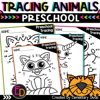 Preschool Back to School Tracing Animals - Classful