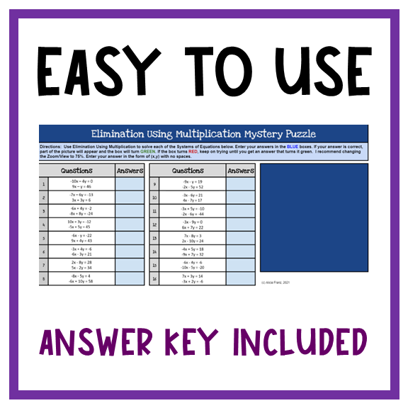 Solving Systems of Equations by Elimination Using Multiplication ...