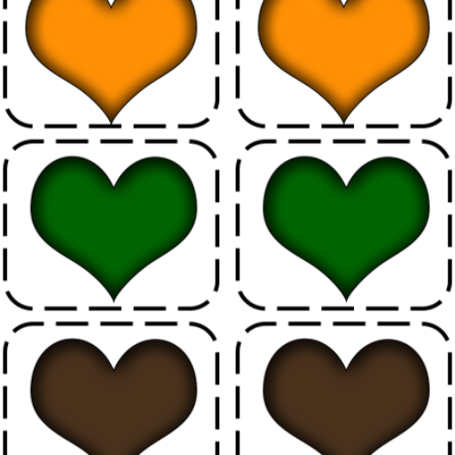 Heart Color Match with Color Names ~ Early Learning ~ PreK, Homeschool ...