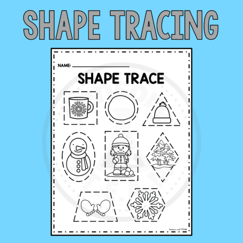 WINTER Themed Tracing Worksheets for Preschool PREK, alphabet numbers ...