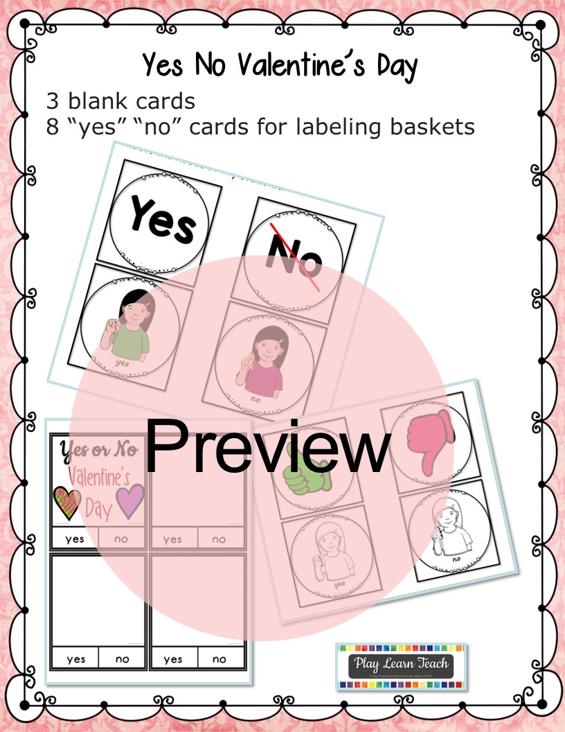 Yes No Questions Valentine's Day for Autism Special Education - Classful