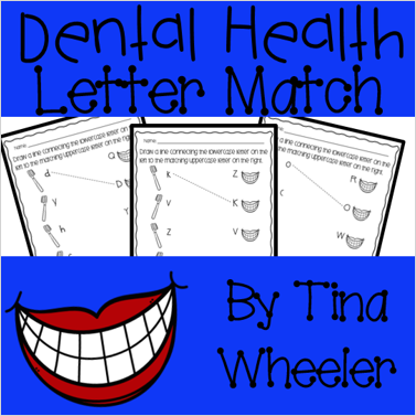 Dental Health Uppercase and Lowercase Letter Match ~ Dental Health ...